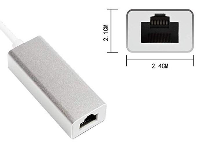 USB 3.1 Type C to RJ45 Ethernet Port Adapter Type C converter Cable ...